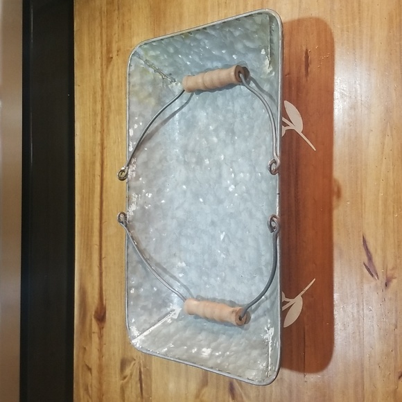 unknown | Dining | Rustic Farmhouse Metal Tray Euc Two Handles 9 X 4 ...